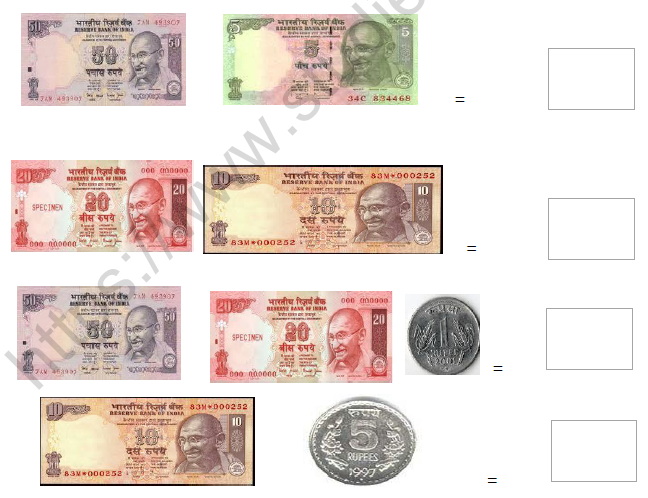 CBSE Class 1 Maths Money Worksheet Set E CBSE Class 1 Maths Money Worksheet Set E